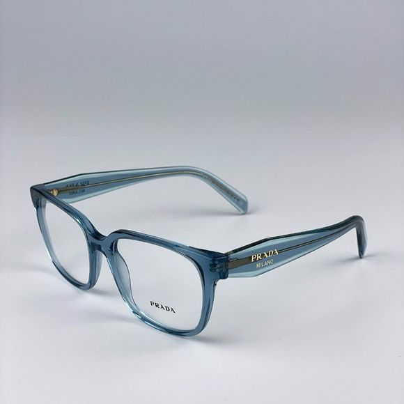 Prada | Accessories | Pradapr7zv 16j1o1eyeglasses Crystal Blue Square ...